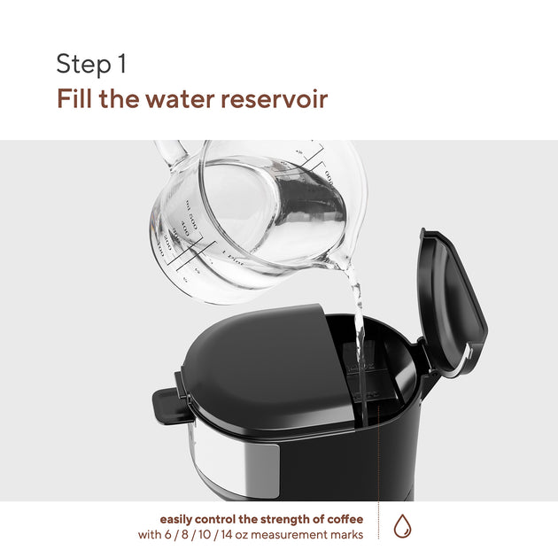 Single Serve Coffee Maker Machine with Thermal Mug for K-Cup Pod Groun – Sboly