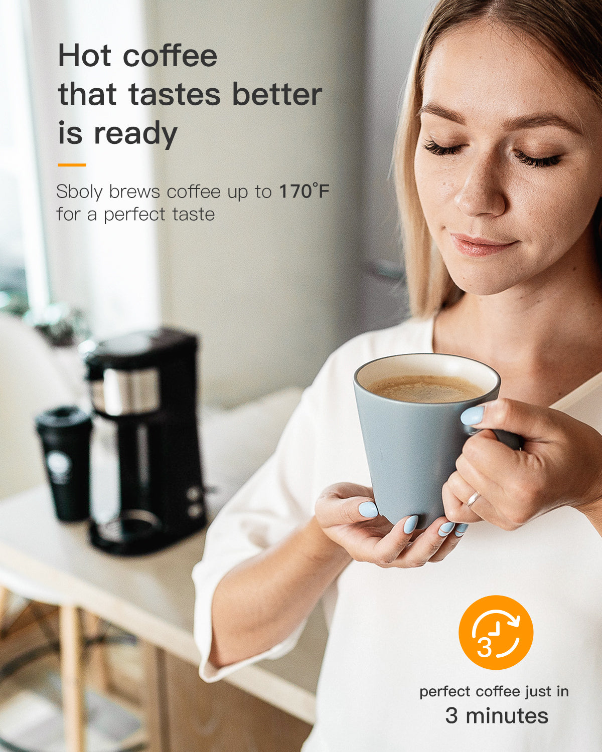 Single Serve Coffee Maker Brewer for K-Cup Pod Ground Coffee Thermal D – Sboly